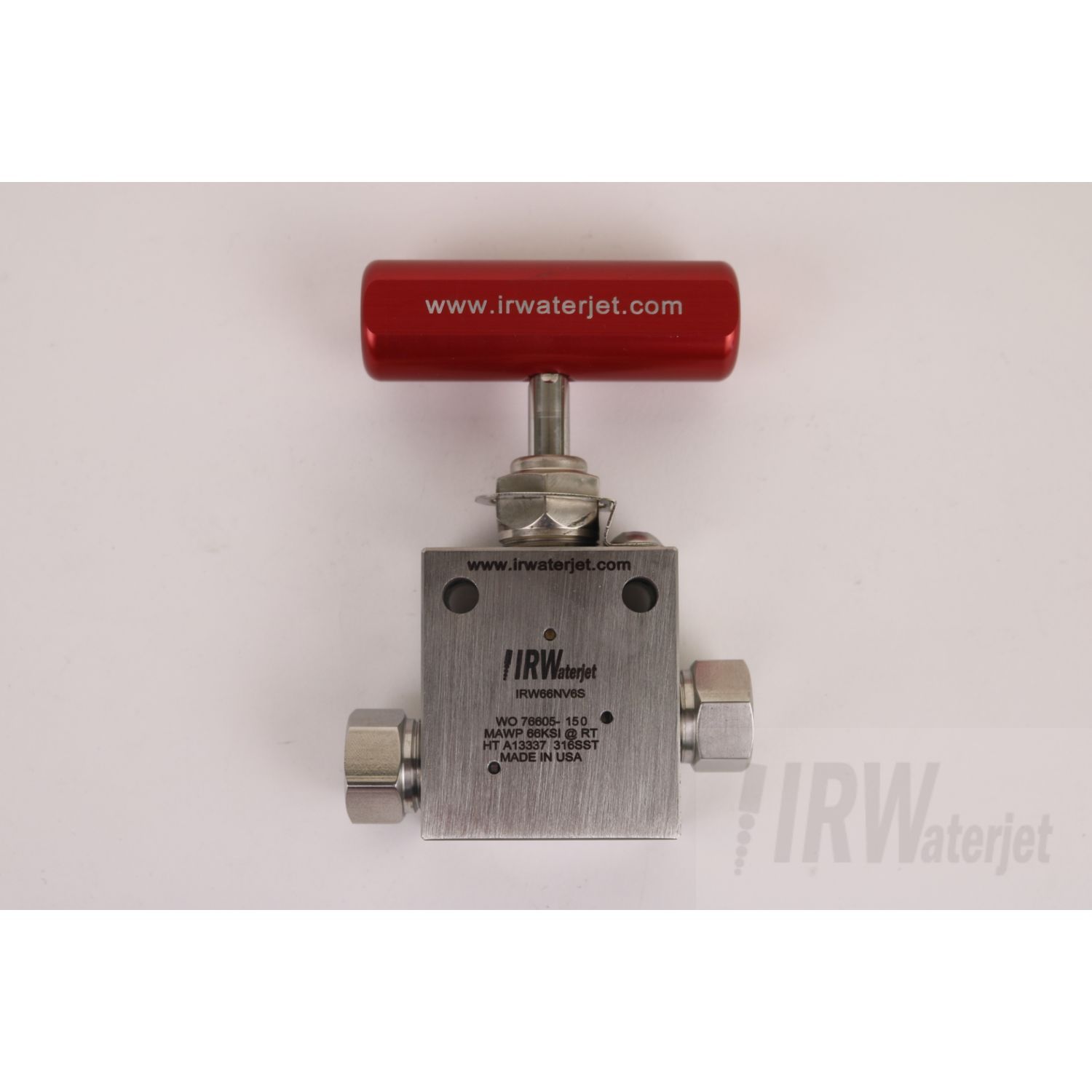 3/8" Two Way Straight Valves | IRWaterjet KMT Flow Waterjet Water jet ...